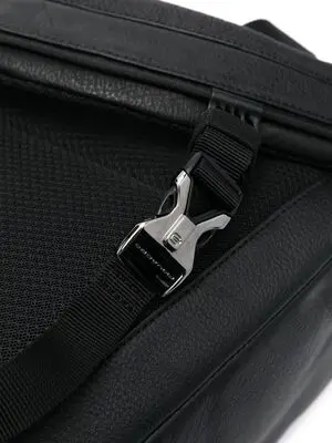 PIQUADRO Leather Backpack - Black