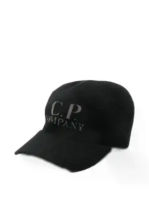 C.P. COMPANY Intarsia-knit Logo Cap - Black