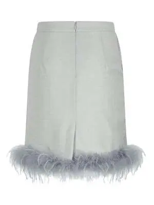 Shanghai Tang Feather-trim Mini Skirt