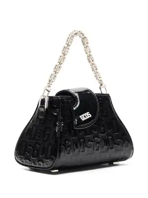 Gcds Comma Patent Monogram Mini Bag - Black