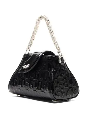 Gcds Comma Patent Monogram Mini Bag - Black