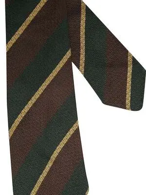 Polo Ralph Lauren Stripe-pattern Silk Tie - Brown