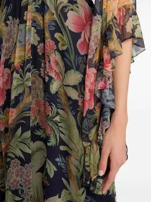 Etro Floral-print Maxi Dress - Green