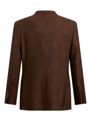 Etro Patterned-jacquard Blazer - Brown