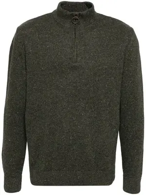 Barbour Long-sleeved Half-zip Jumper - Green