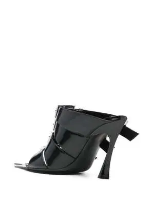 MUGLER Buckle-detailed Sandals - Black