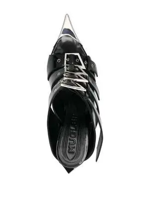MUGLER Buckle-detailed Sandals - Black