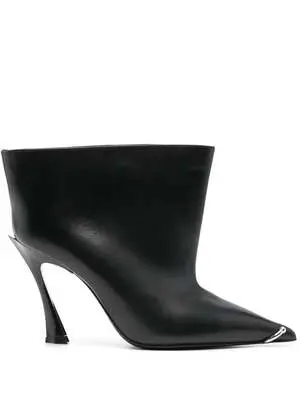 MUGLER 85mm Leather Ankle Boots