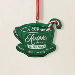 Ralph Lauren S Coffee Holiday Cup Ornament - Green Multi