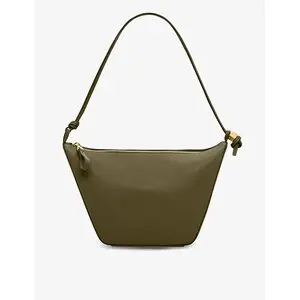 Loewe Hammock Hobo Mini Leather Cross-body Bag - Dark Khaki Green