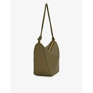 Loewe Hammock Hobo Mini Leather Cross-body Bag - Dark Khaki Green