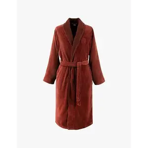 BOSS Double B Shawl-lapel Cotton Bathrobe - Lava