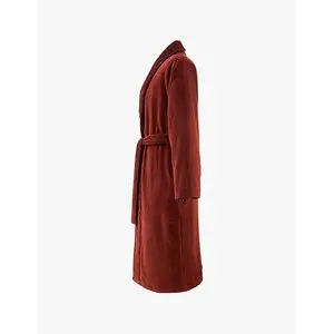 BOSS Double B Shawl-lapel Cotton Bathrobe - Lava