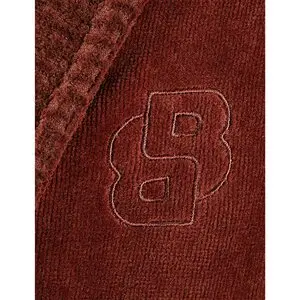 BOSS Double B Shawl-lapel Cotton Bathrobe - Lava
