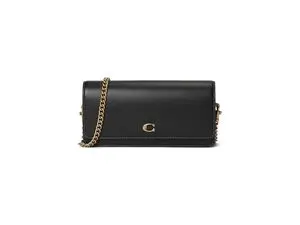 COACH Evie Long Wallet With Chain Wallet Handbags Leather/polyester - Black