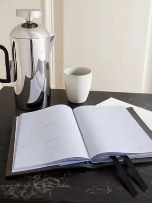 Smythson Evergreen Ludlow Refillable Textured-leather Notebook - Brown
