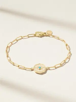 MARLO LAZ Wee Porte Bonheur Coin Bracelet - Gold