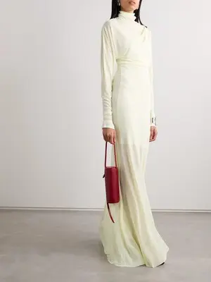 Proenza Schouler Paula Draped Maxi Dress - Yellow
