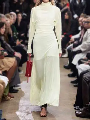 Proenza Schouler Paula Draped Maxi Dress - Yellow
