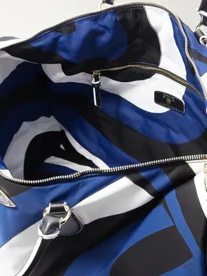 Emilio Pucci Striped Printed Weekend Bag - Blue