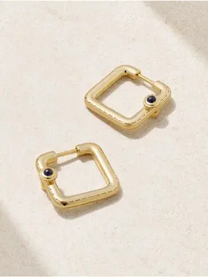 Yvonne Léon 9-karat Sapphire And Diamond Hoop Earrings - Gold