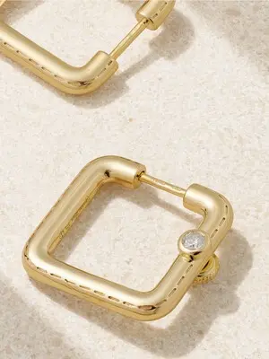 Yvonne Léon 9-karat Sapphire And Diamond Hoop Earrings
