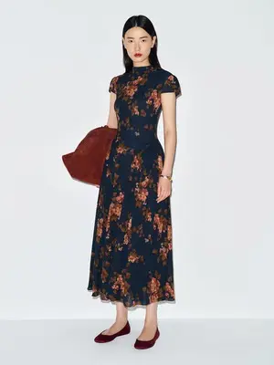 REFORMATION Maven Maxi Dress - Blue