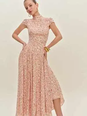 REFORMATION Maven Maxi Dress - Pink