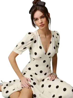 REFORMATION Petites Naira Dress Pluto Dot