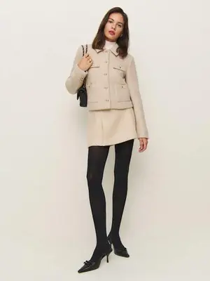 REFORMATION Swedish Stockings Olivia Premium Tights - Black