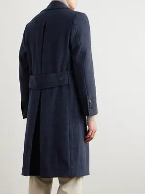 Rubinacci Ulster Double-breasted Checked Wool Coat