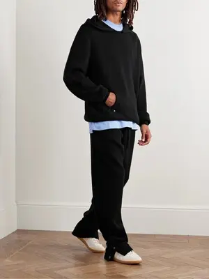 GOD'S TRUE CASHMERE Hooded Cashmere Sweatshirt - Black