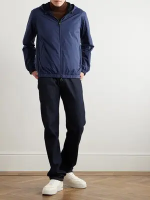 Loro Piana Reversible Storm System® And Cashmere Zip-up Hooded Jacket