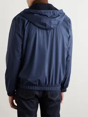 Loro Piana Reversible Storm System® And Cashmere Zip-up Hooded Jacket