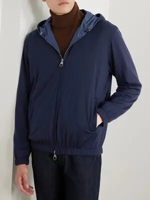 Loro Piana Reversible Storm System® And Cashmere Zip-up Hooded Jacket