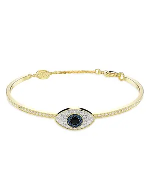 SWAROVSKI Symbolica Evil Eye Bangle - Blue/gold