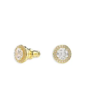 SWAROVSKI Una Crystal Halo Stud Earrings - Gold