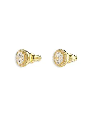 SWAROVSKI Una Crystal Halo Stud Earrings - Gold