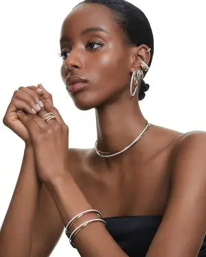 SWAROVSKI Hyperbola Crystal Split Hoop Earrings - Silver/gold