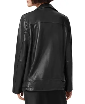 ALLSAINTS Billie Oversized Leather Biker Jacket