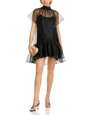 Simkhai Beaux Tiered Mini Dress - Black