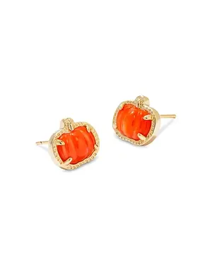 Kendra Scott Gemstone Pumpkin Stud Earrings Gold