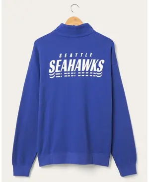 Junk Food Clothing Nfl Seattle Seahawks Mock 1/4 Button Up