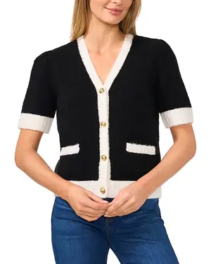 CECE DUPRAZ Contrast Trim Cardigan
