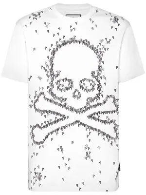 Philipp Plein Skull&bones Cotton T-shirt - White