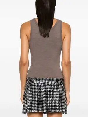 Moschino Lettering Tank Top - Neutrals