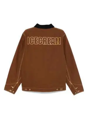 ICECREAM Cotton Canvas Jacket - Brown