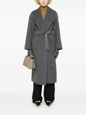 Fendi Gray Wool Coat