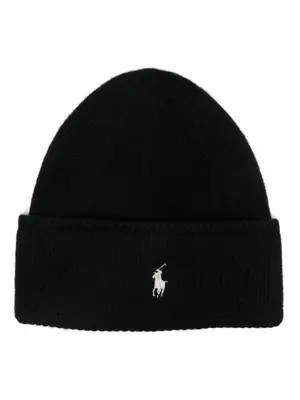 Ralph Lauren Pony-embroidered Beanie - Black