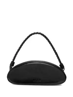 MSGM Logo-debossed Leather Tote - Black